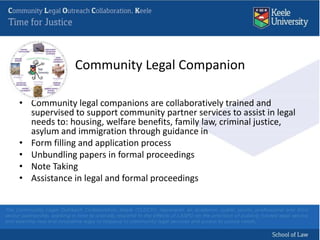 Community legal outreach collaboration Keele (Clock) - Jane Krishnadas ...