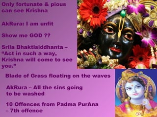 Krishna Leela Series Part 33 Akrura's Arrival in Vrndavana | PPT ...