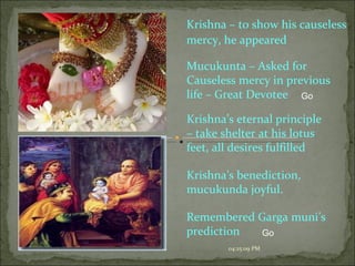 Krishna Leela Series - Part 46 - The Deliverance of Muchukunda | PPT
