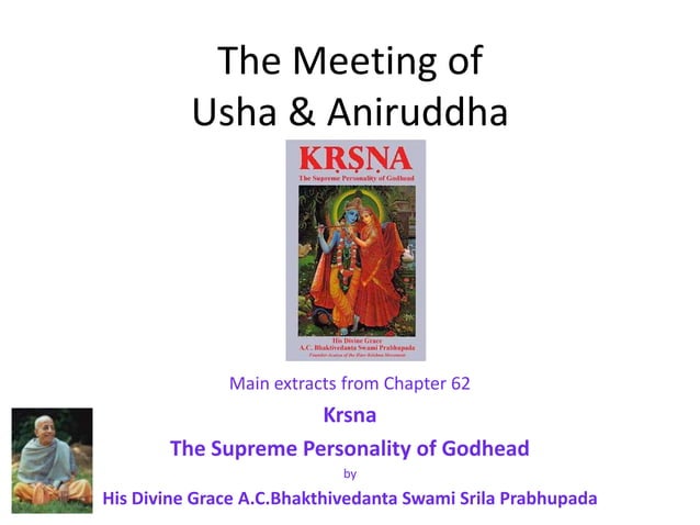 Krishna Leela Series - Part 57 - The Meeting of Usha and Aniruddha ...
