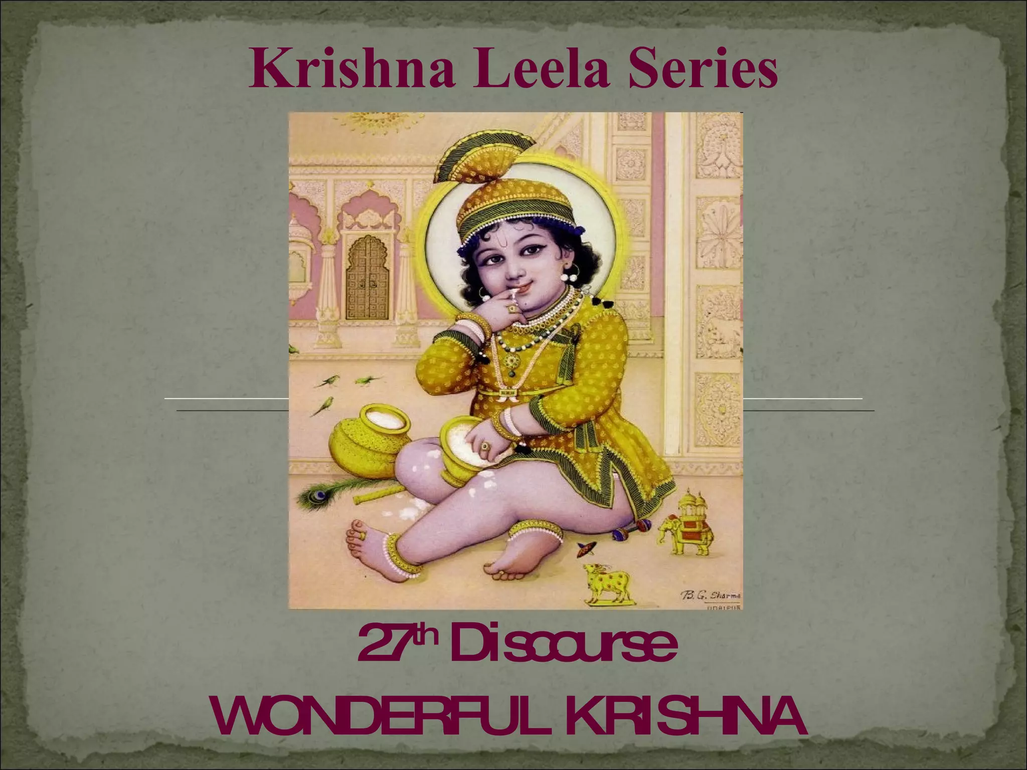 Krishna Leela Series Part 27 Wonderful Krishna | PPT