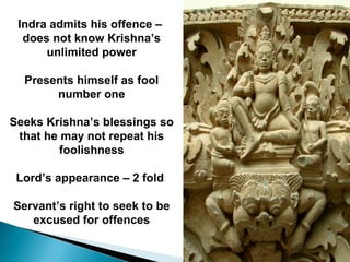 Krishna Leela Series Part 28 Prayers Of Indra, The King Of Heaven | PPT