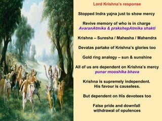 Krishna Leela Series Part 28 Prayers Of Indra, The King Of Heaven | PPT