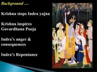 Krishna Leela Series Part 28 Prayers Of Indra, The King Of Heaven | PPT