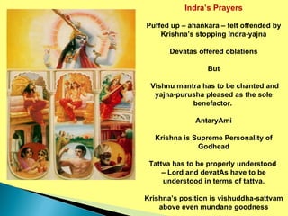 Krishna Leela Series Part 28 Prayers Of Indra, The King Of Heaven | PPT