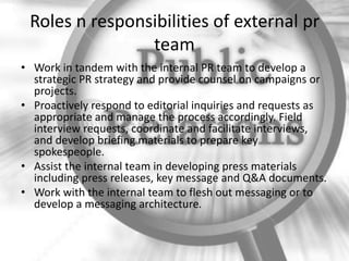 internal and external public relations | PPTX