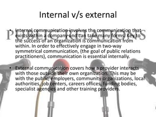 internal and external public relations | PPTX