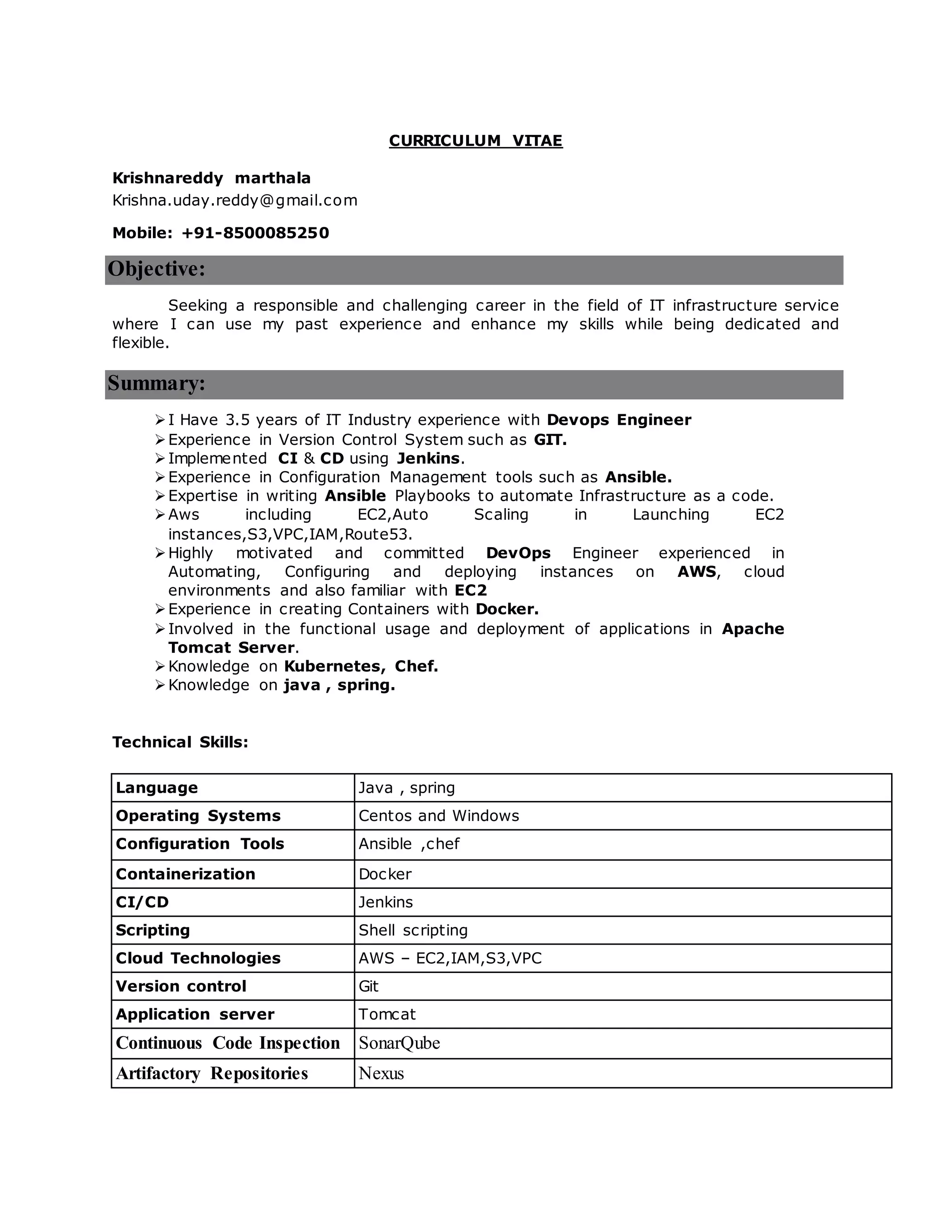 Krishna resume | DOCX