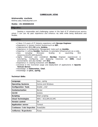 Krishna resume | DOCX