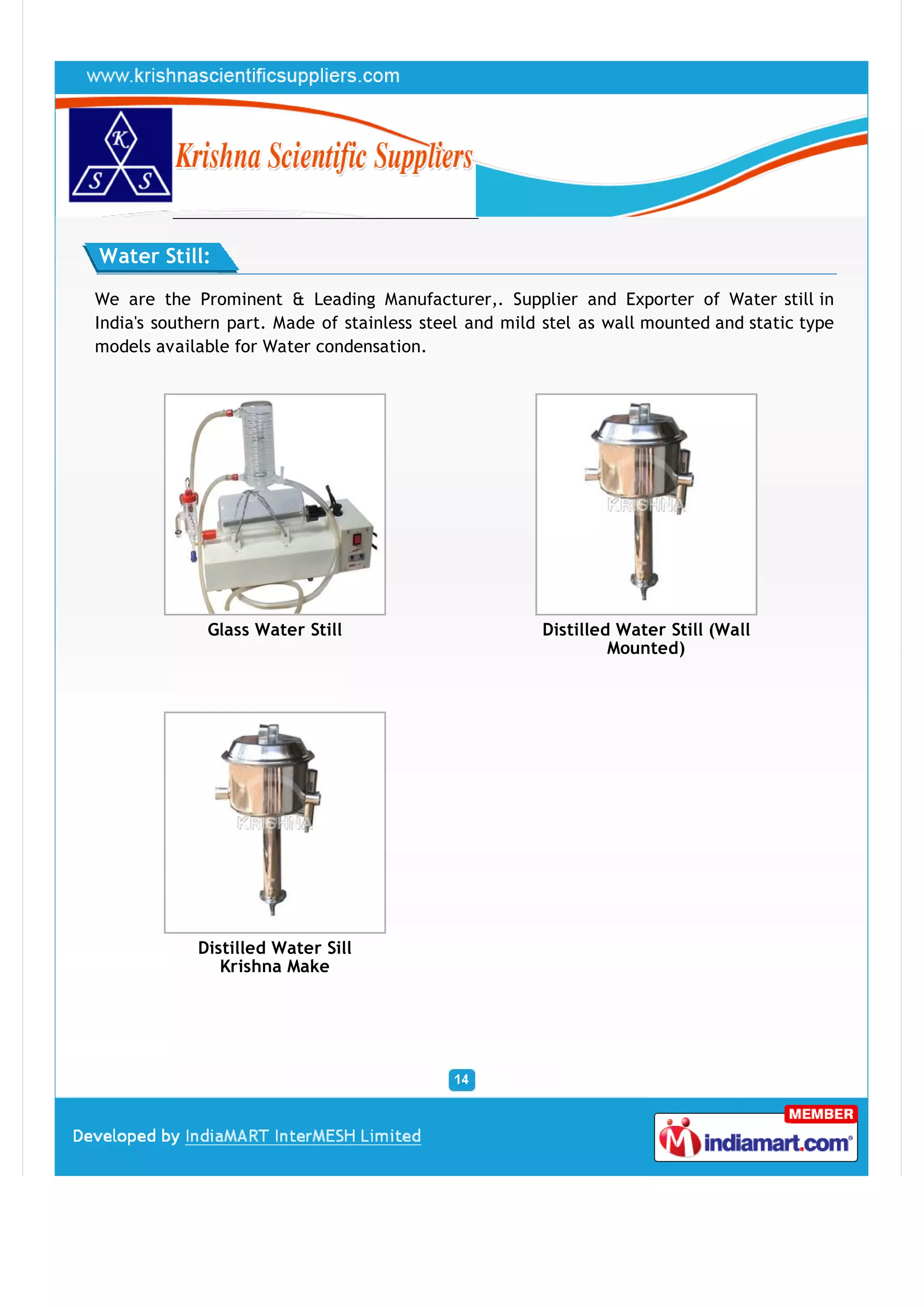 Krishna Scientific Suppliers, Chennai, Laboratory Instruments ...