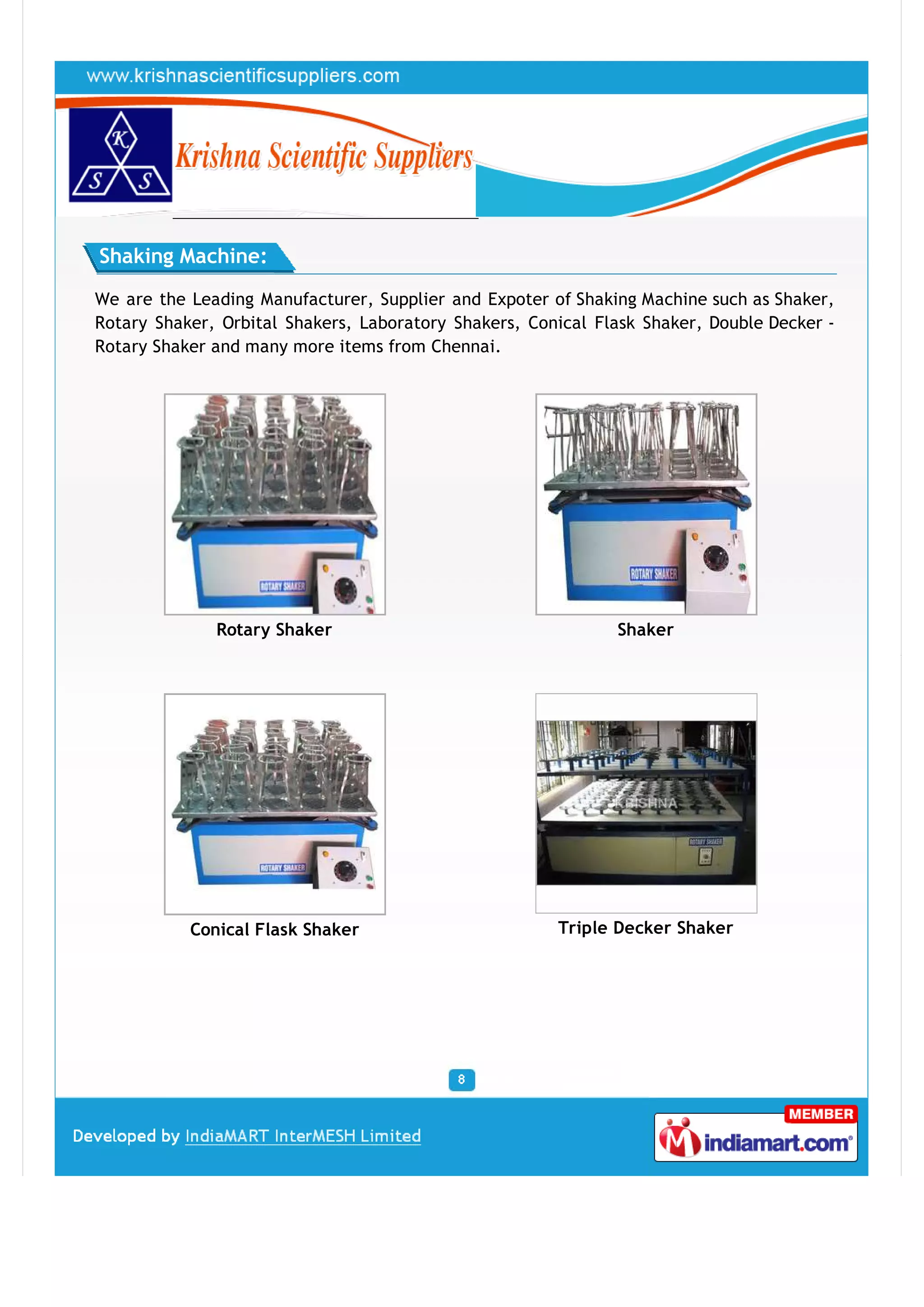 Krishna Scientific Suppliers, Chennai, Laboratory Instruments ...