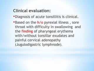 acute tonsillitis | PPTX