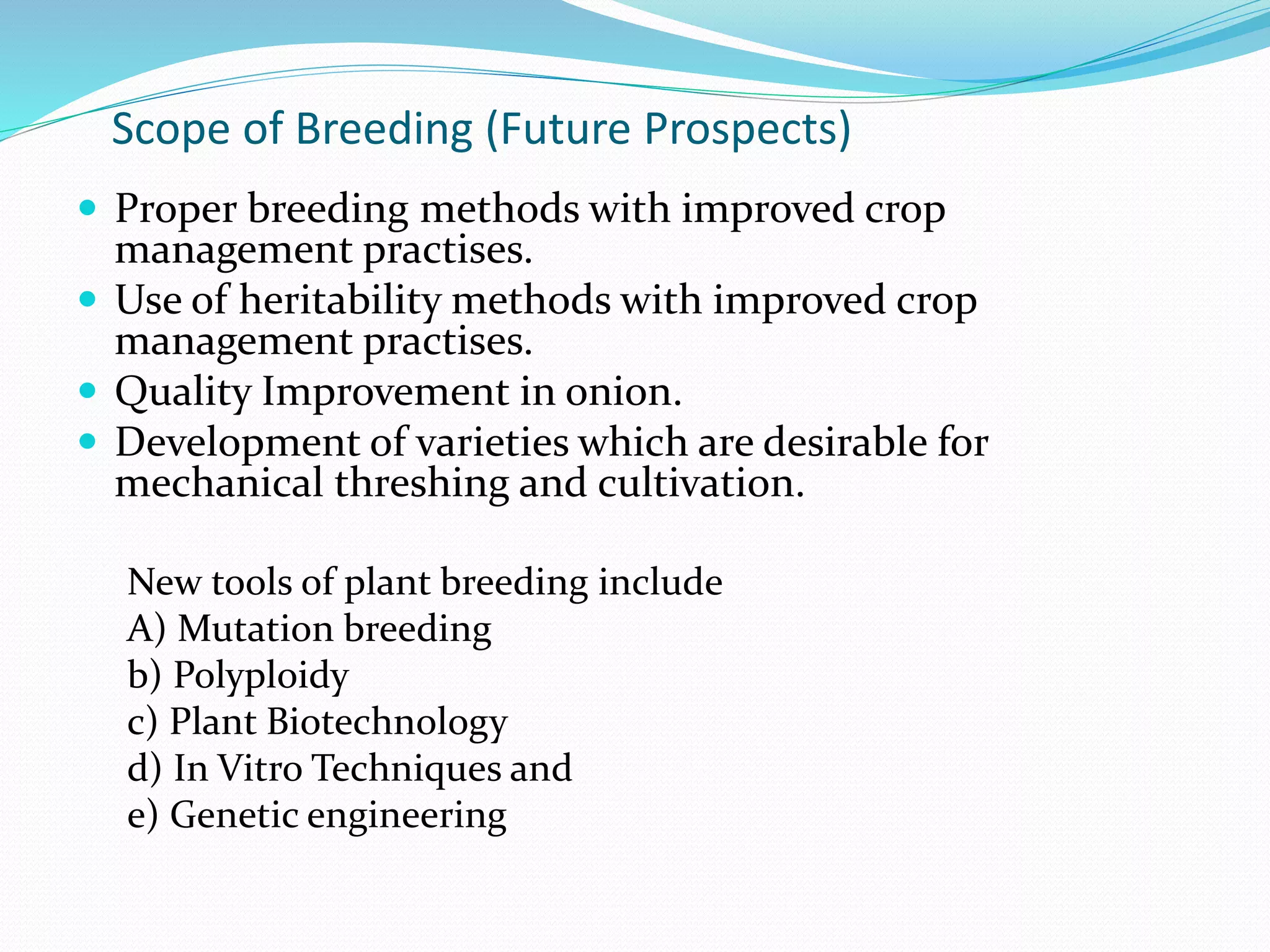 CROP IMPROVEMENT IN ONION (Allium cepa L.) | PPTX