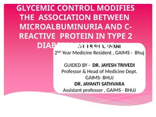 krish paper gaims medicon on glycemic control paper | PPT