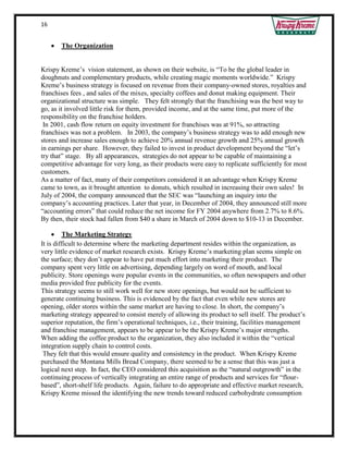 Krispy cream case study final | DOCX