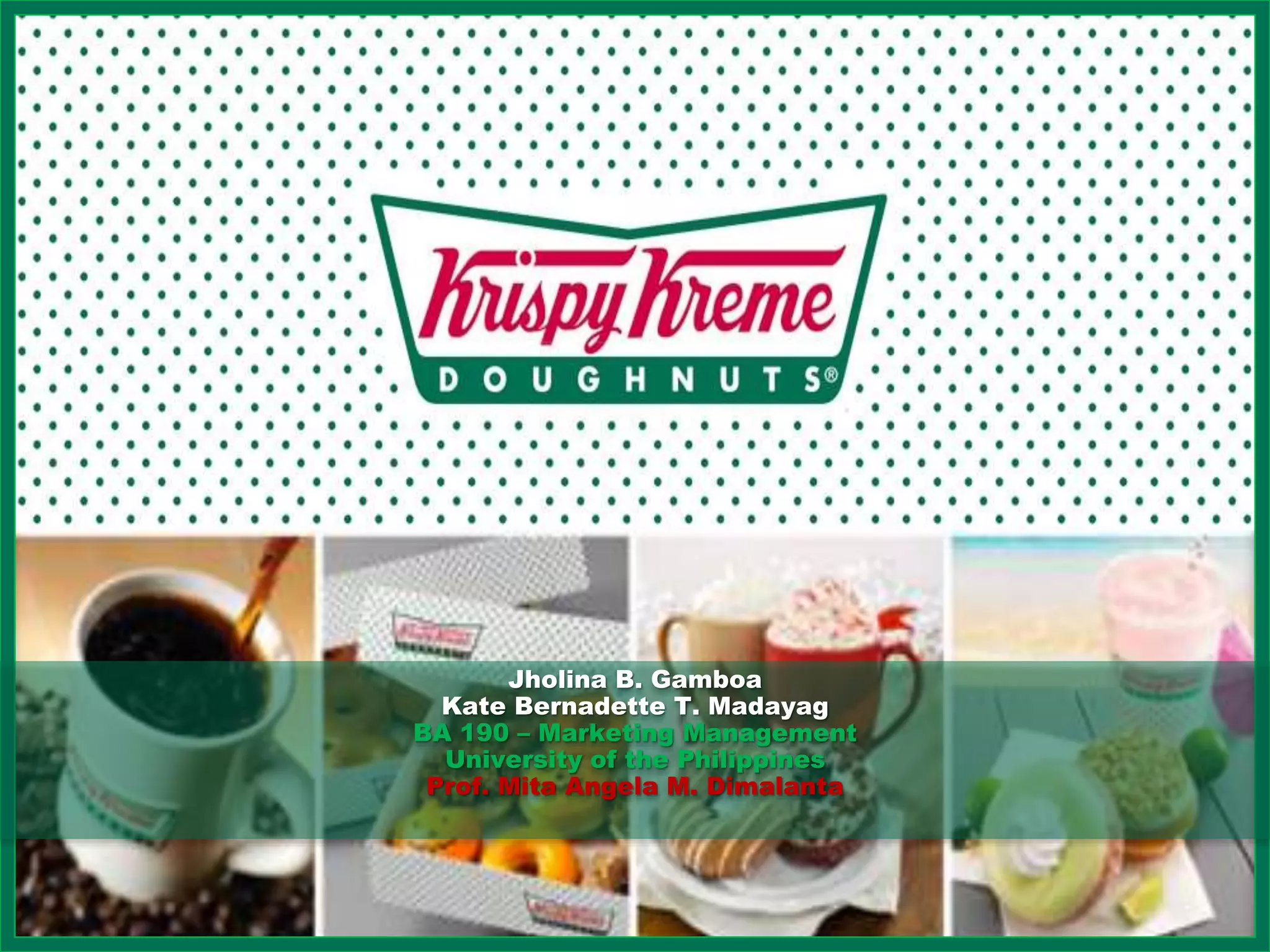 Krispy Kreme SPACE Matrix, BCG Matrix and Product Positioning Map | PPT