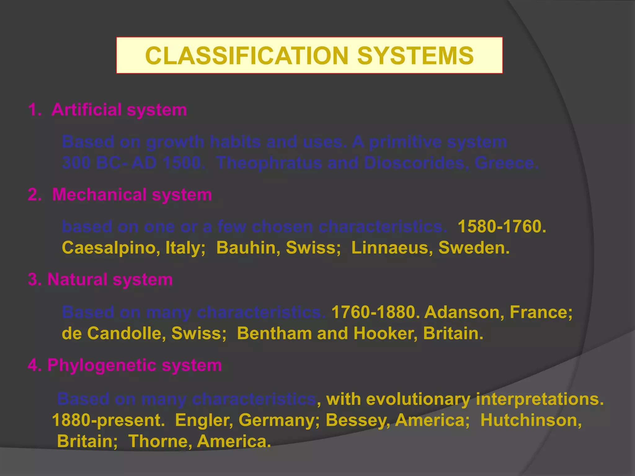 Introduction to Taxonomy, Components and Major Plant Taxonomist | PPTX