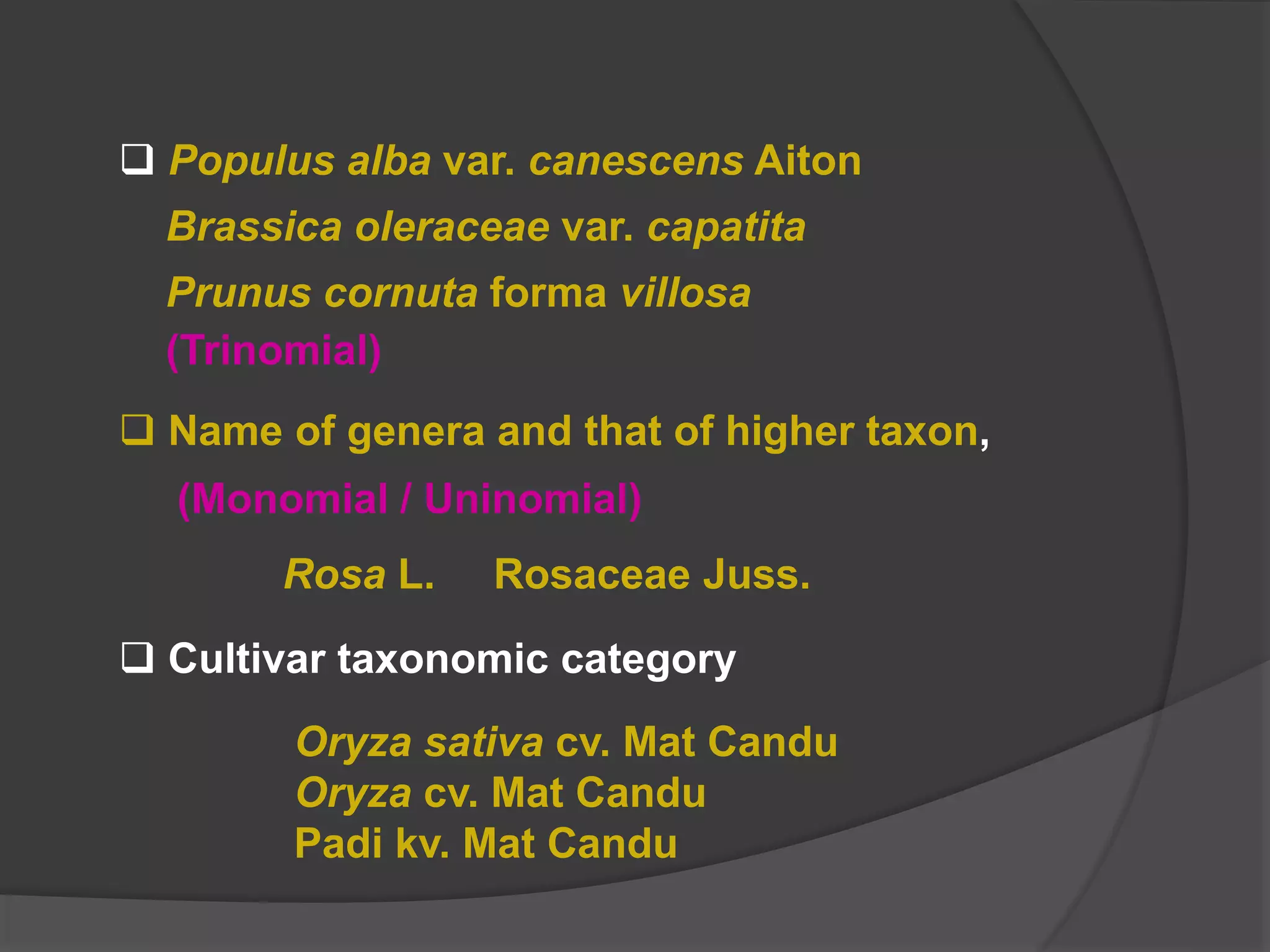 Introduction to Taxonomy, Components and Major Plant Taxonomist | PPTX