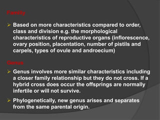 Introduction to Taxonomy, Components and Major Plant Taxonomist | PPTX