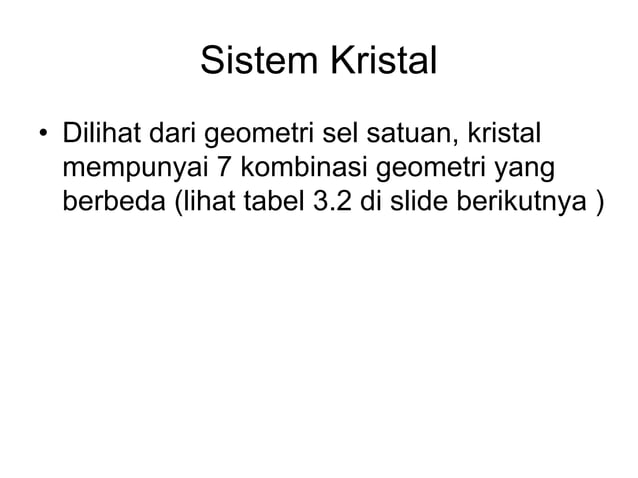 Jenis jenis struktur kristal senyawa kimia | PPT