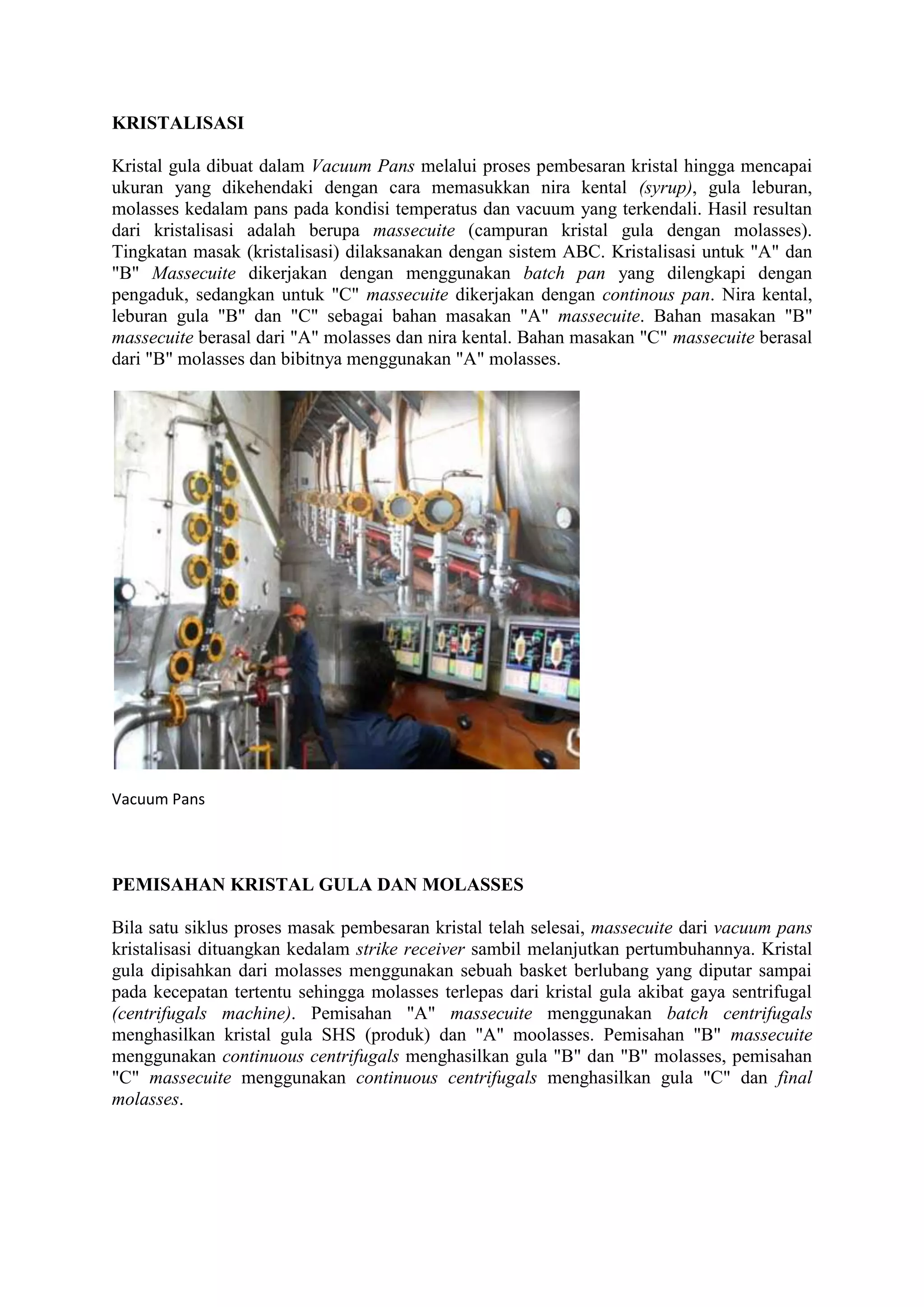 Kristalisasi gula | DOCX