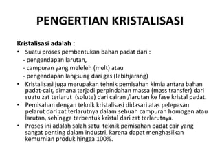 Kristalisasi | PPTX