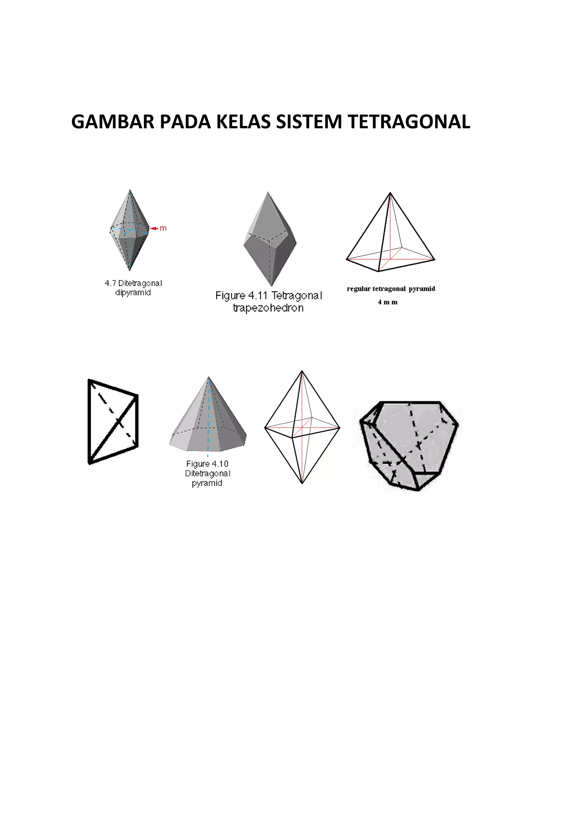 Kristalografi : sistem tetragonal | PDF