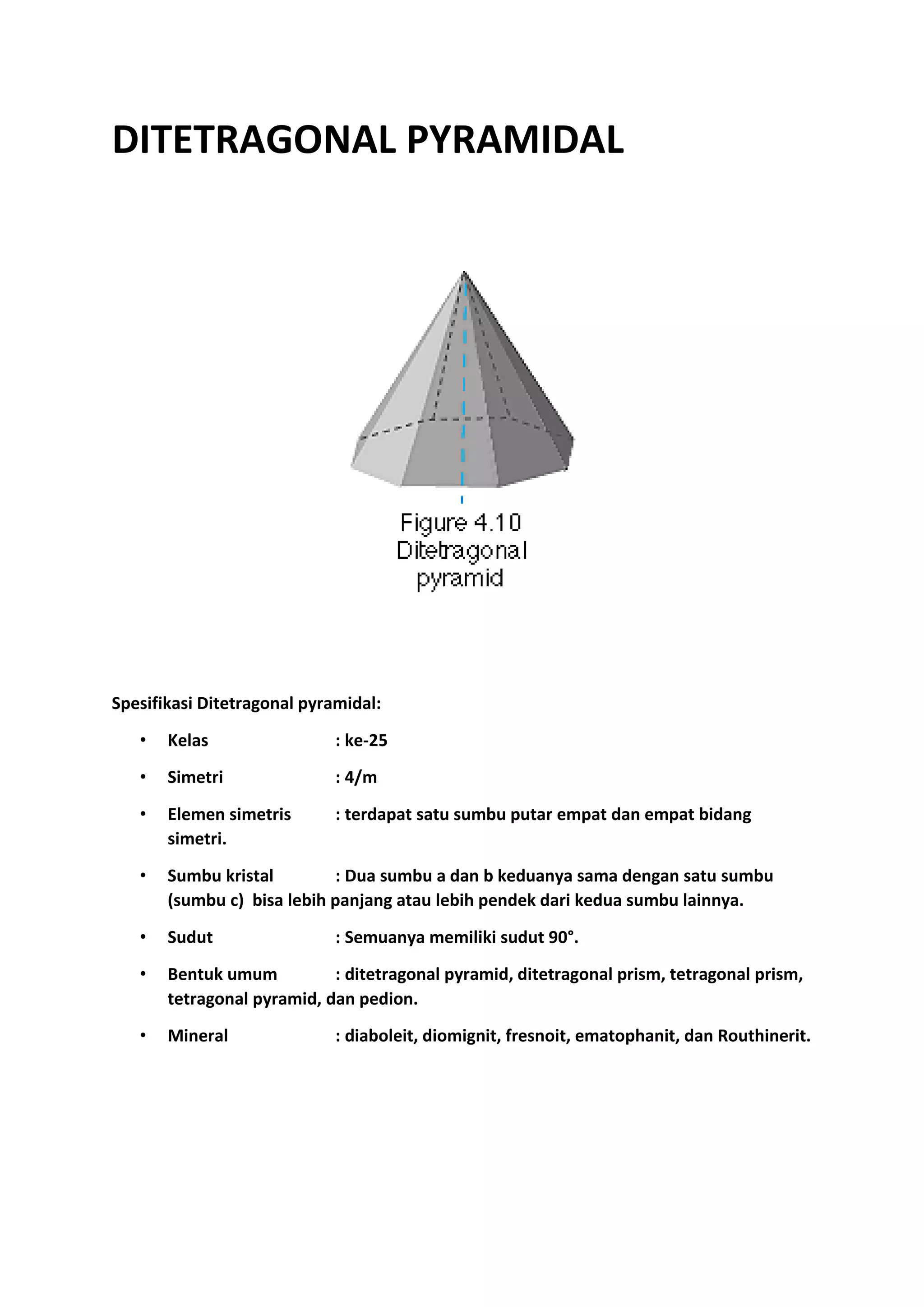 Kristalografi : sistem tetragonal | PDF