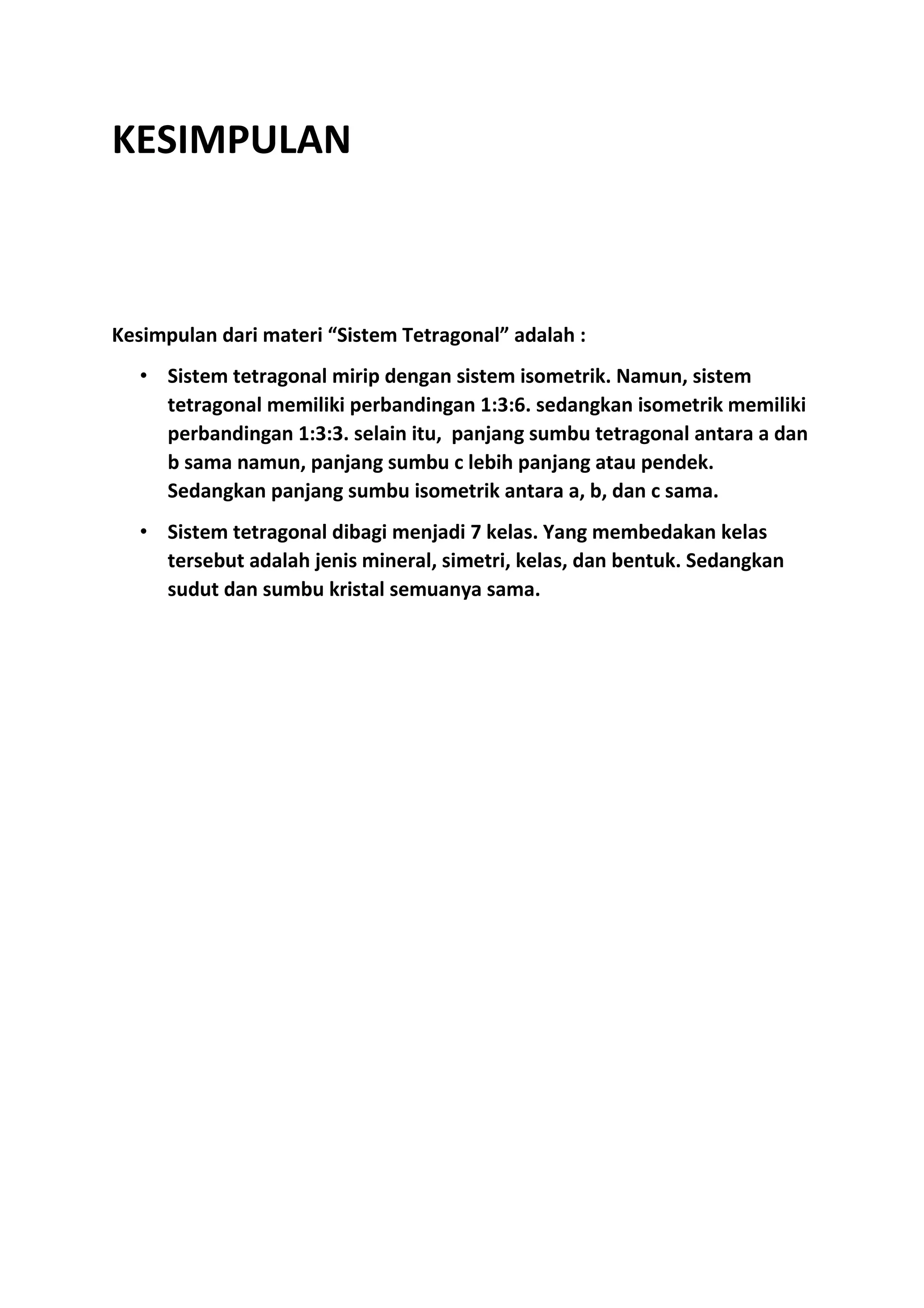 Kristalografi : sistem tetragonal | PDF