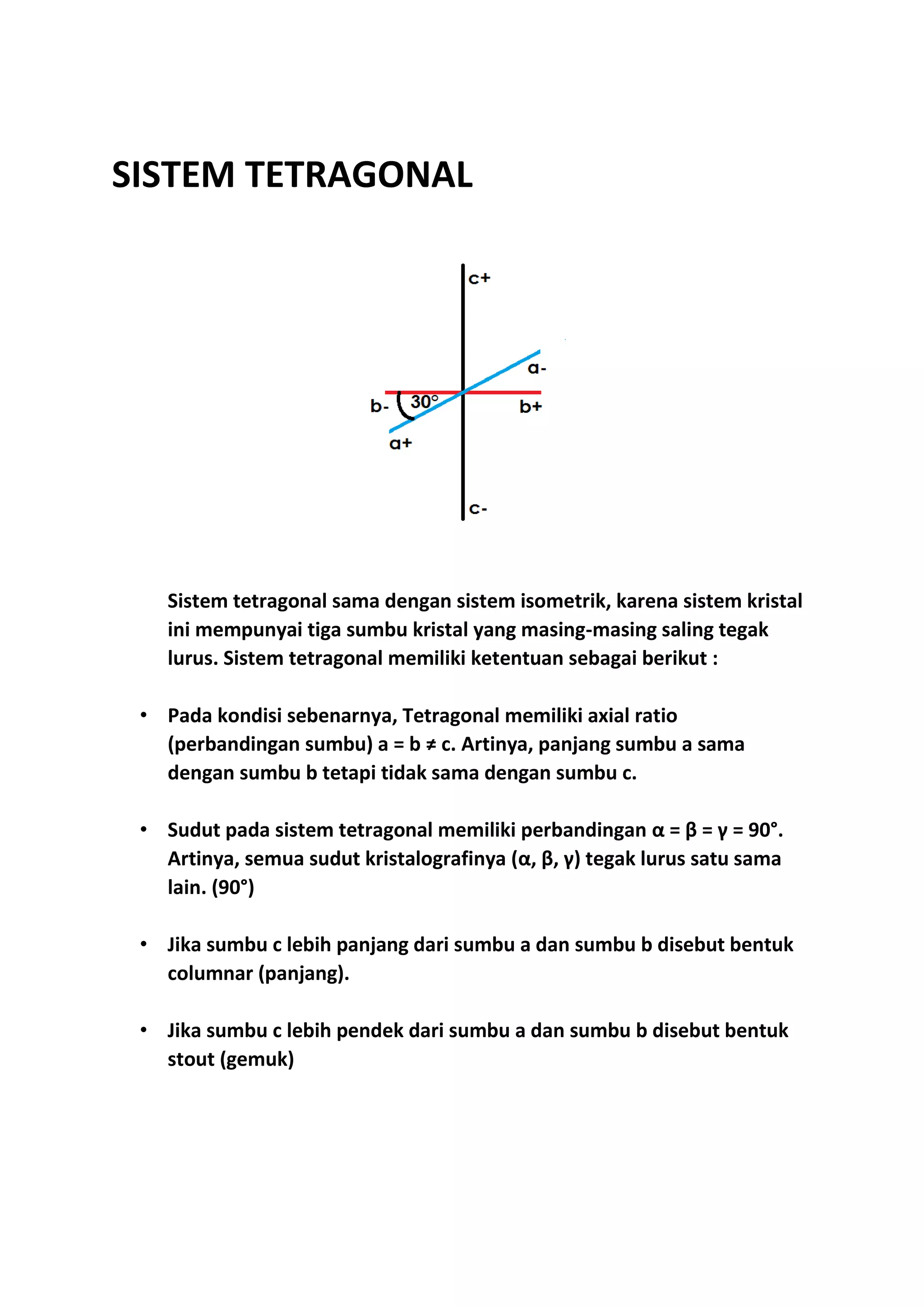 Kristalografi : sistem tetragonal | PDF