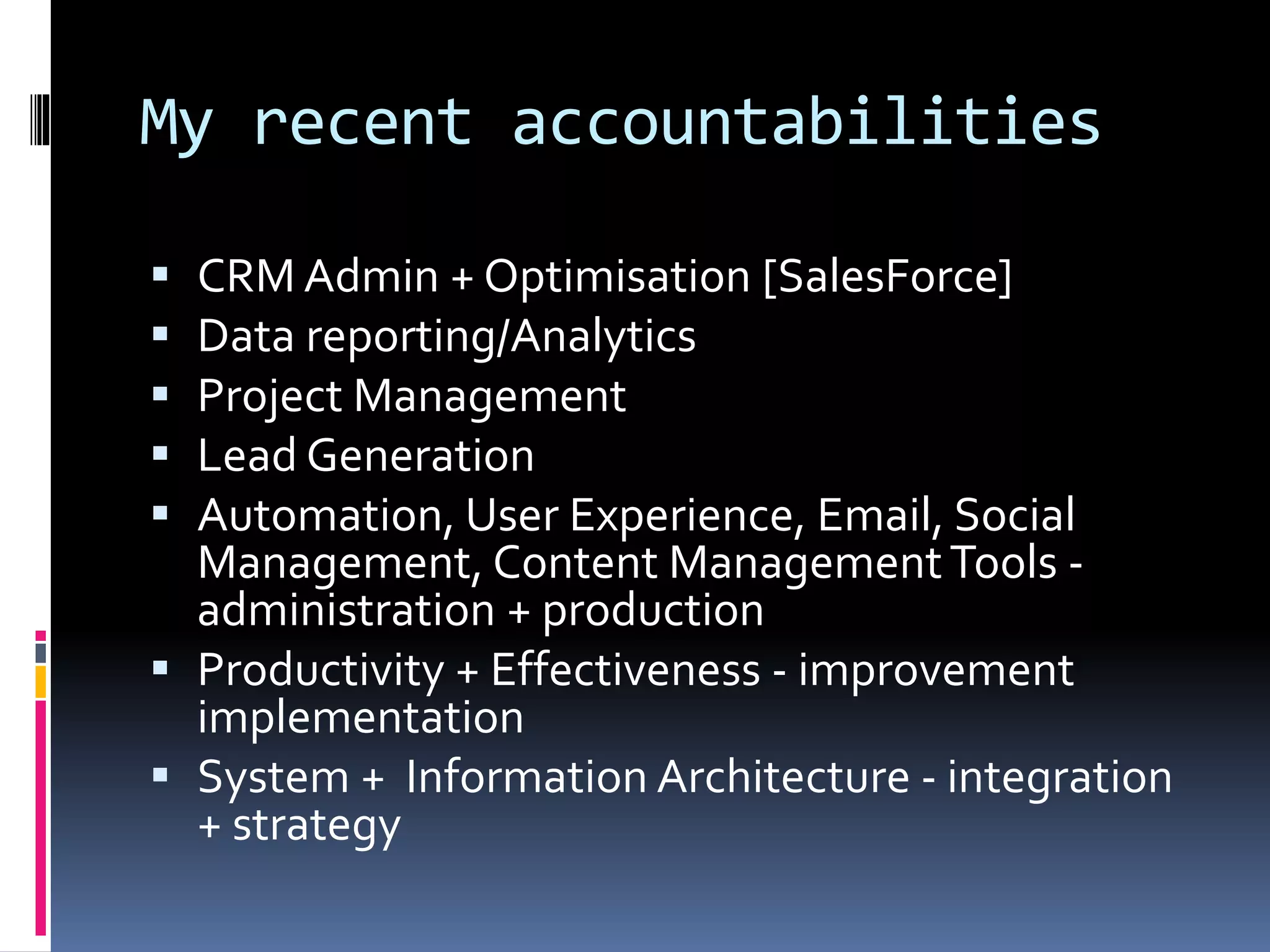 Kristen Obaid's MarTech Resume | PPT