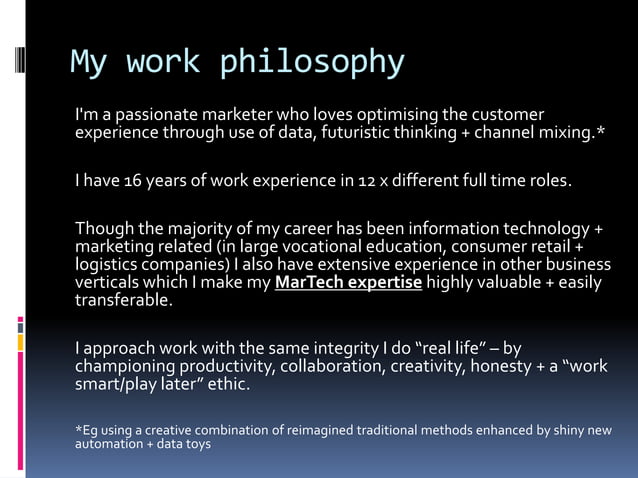 Kristen Obaid's MarTech Resume | PPT