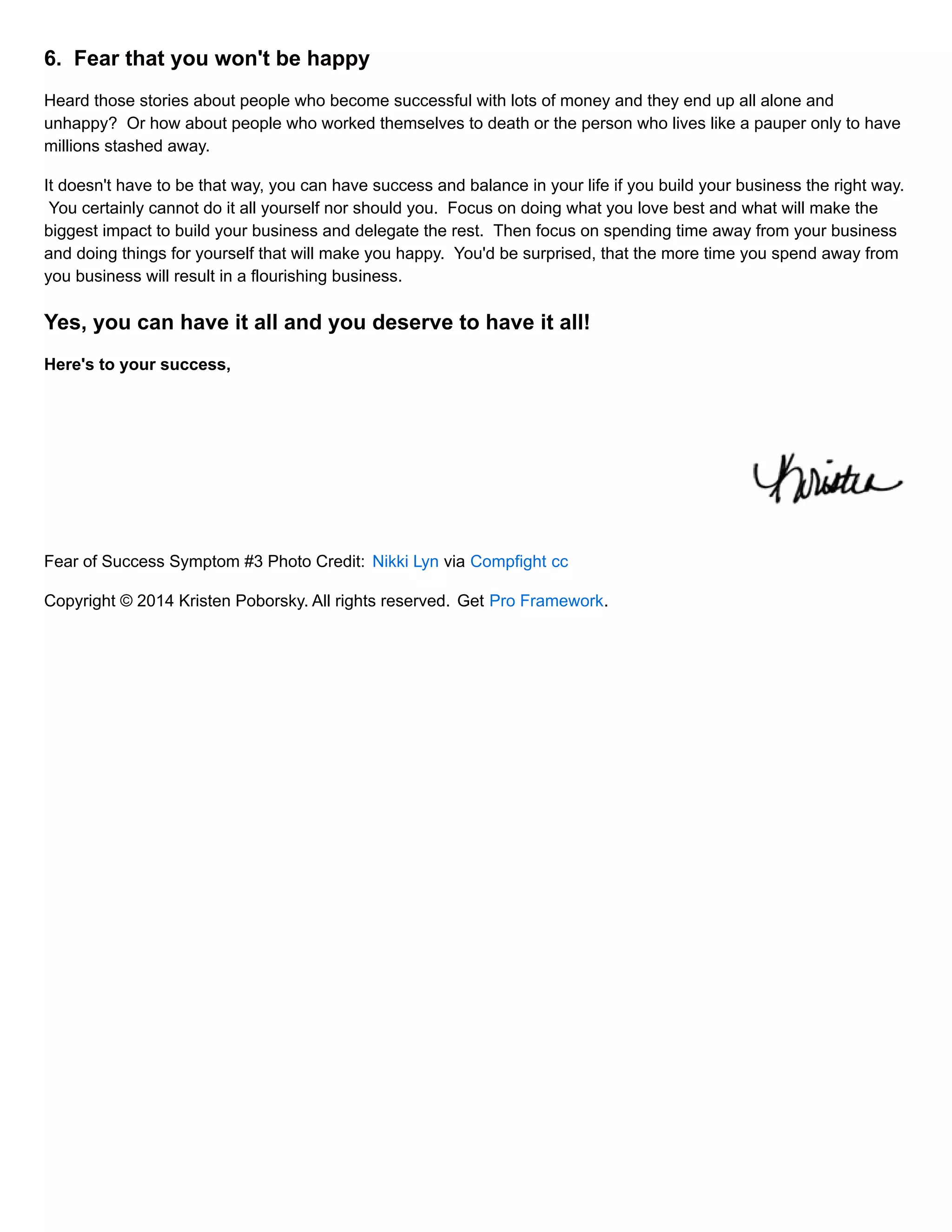 Mindset Monday: Do you have a fear of success? | PDF