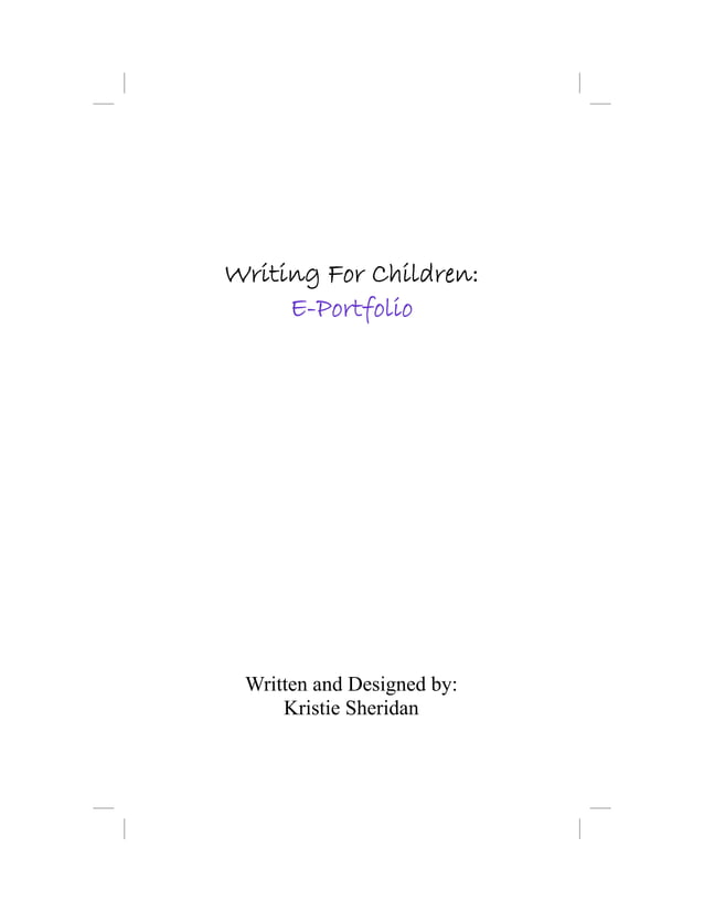 Kristie Sheridan Eportfolio | PDF