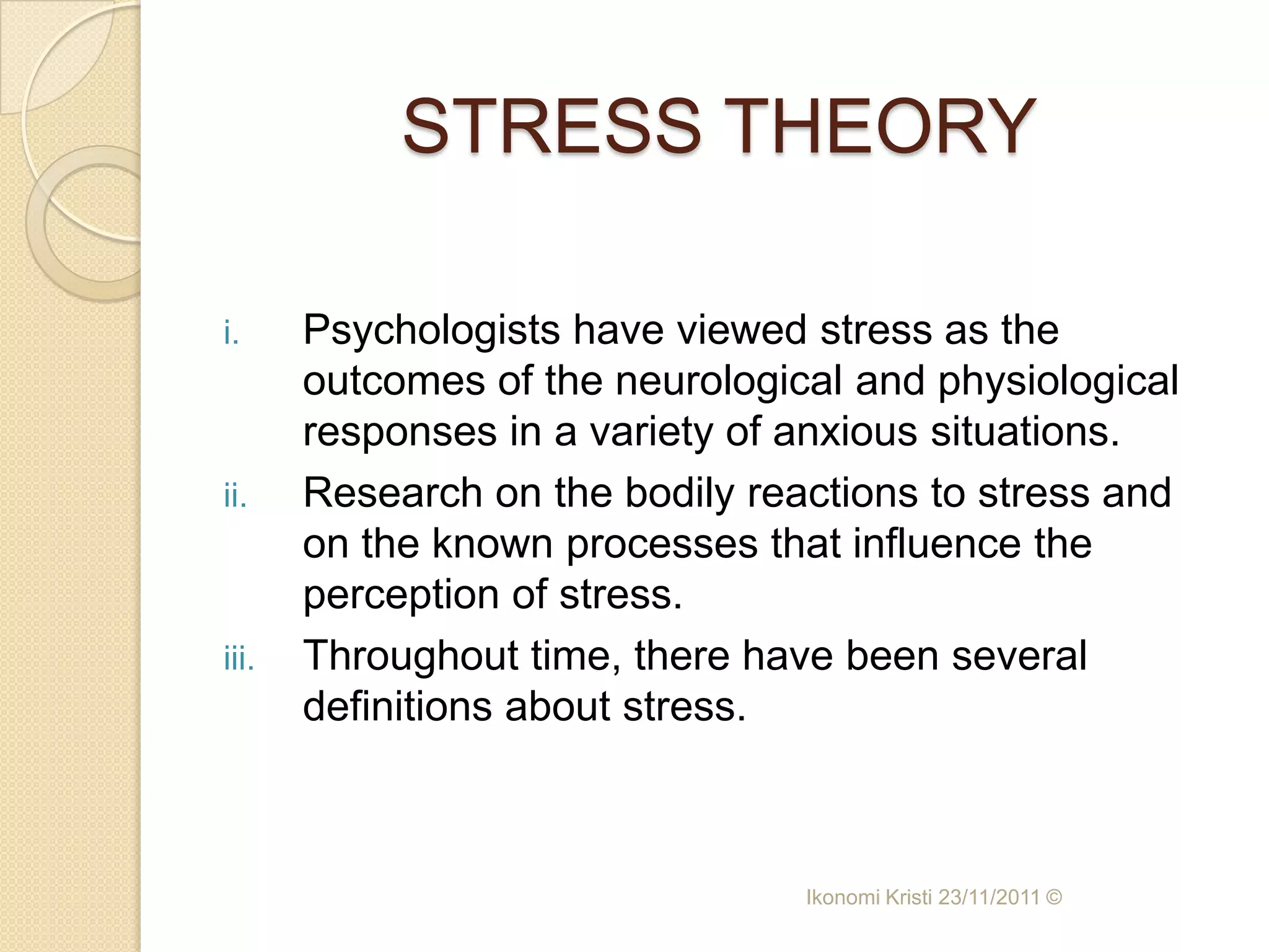 STRESS THEORY | PPTX