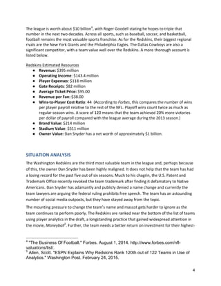 Washington Redskins Rebrand Plan | PDF