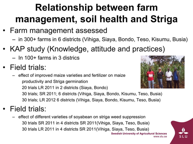 Integrated soil fertility management systems and Striga in Western Kenya | PPT
