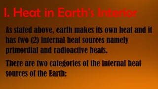 Earth's Internal Heat and Magma Formation | PPTX