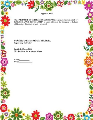 Kristine apple r. limpin narrative report | DOCX