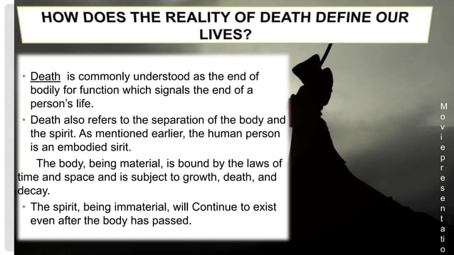 HUMAN PERSONS AS ORIENTED TOWARDS THEIR IMPLEMENTING DEATH | PPTX ...