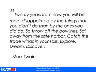 Kristin Luck - Tips on Being an Entrepreneur | PDF | Startups | Business