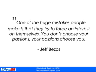 Kristin Luck - Tips on Being an Entrepreneur | PDF | Startups | Business