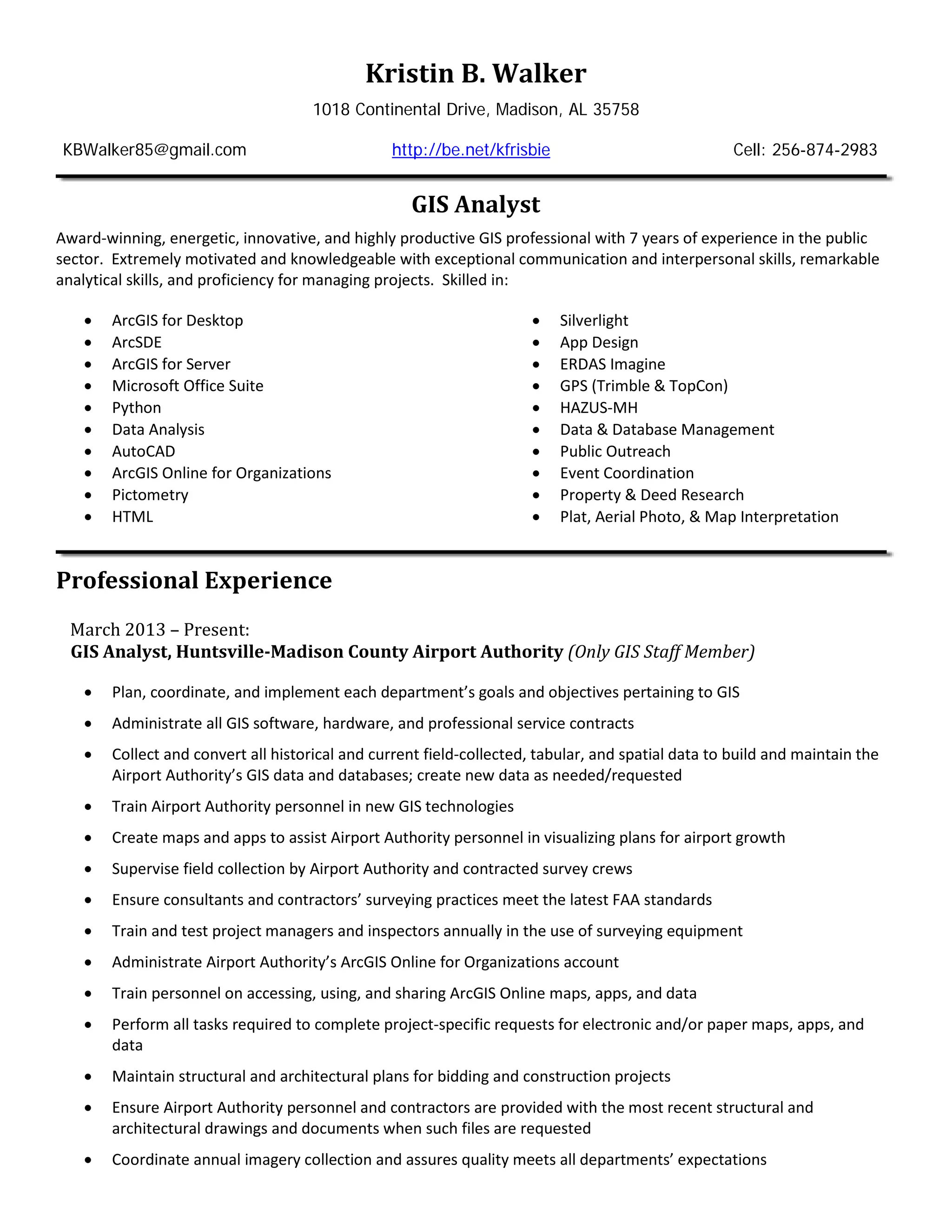 Kristin Walker's resume | PDF