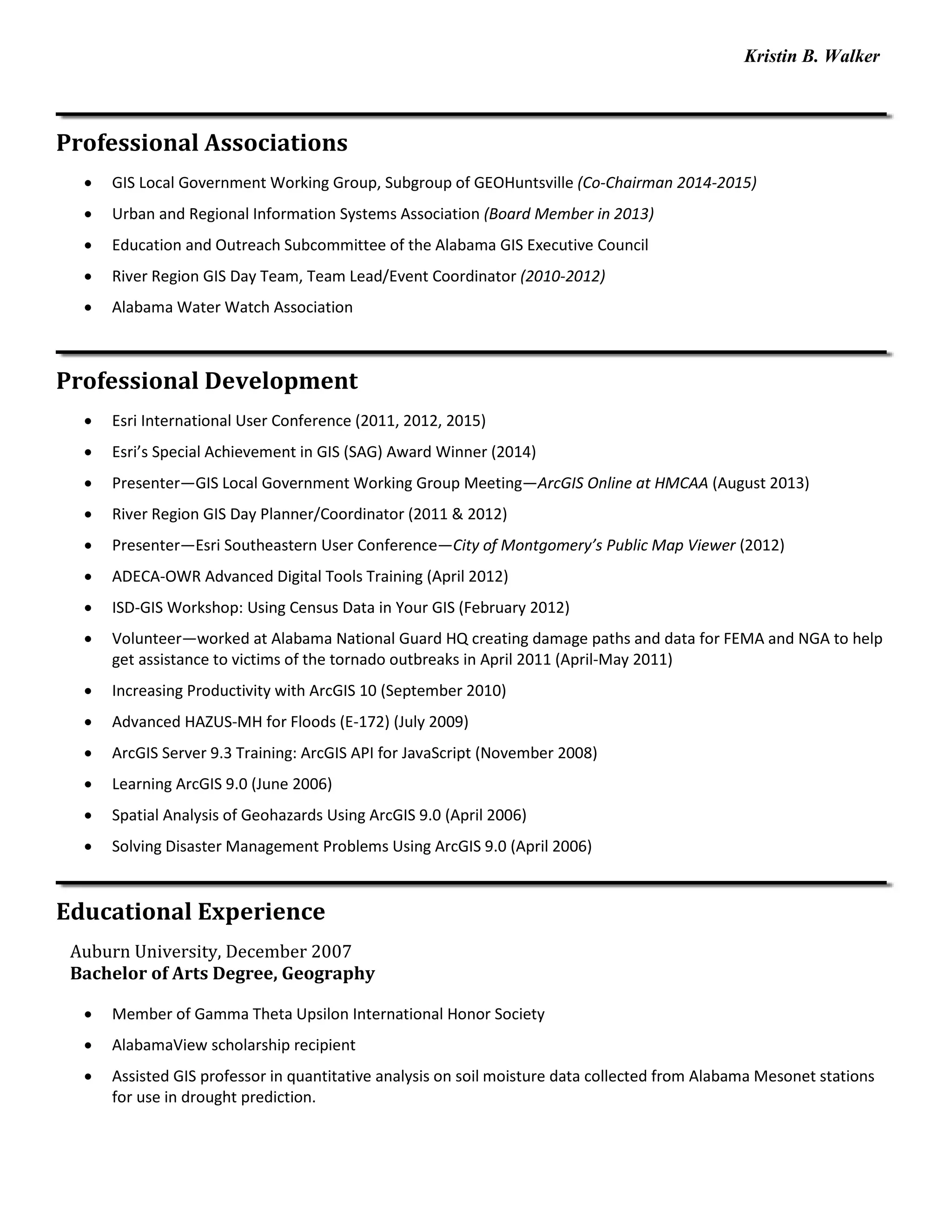 Kristin Walker's resume | PDF