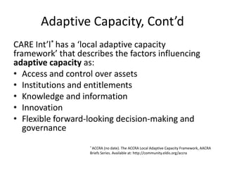 CCAFS and Climate Change Concepts | PPTX