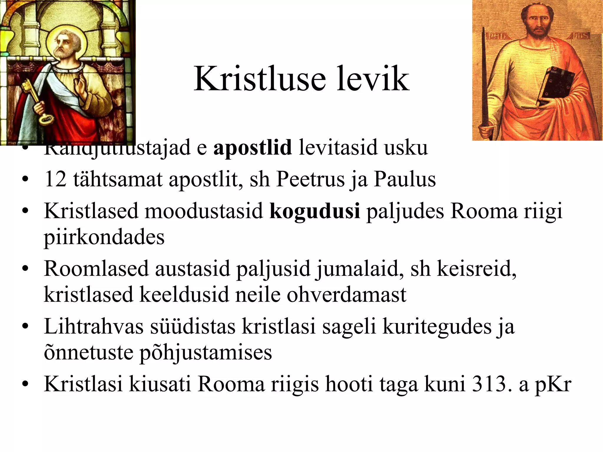 Kristlik kultuur VI klassile | PPT