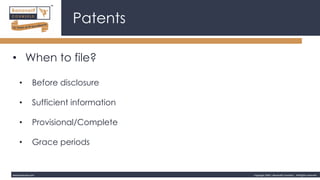 Introduction to Patents and the Patent process | PPT