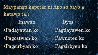 Kristyano mana kapilyano a magsirsirbi do dyos.pptx