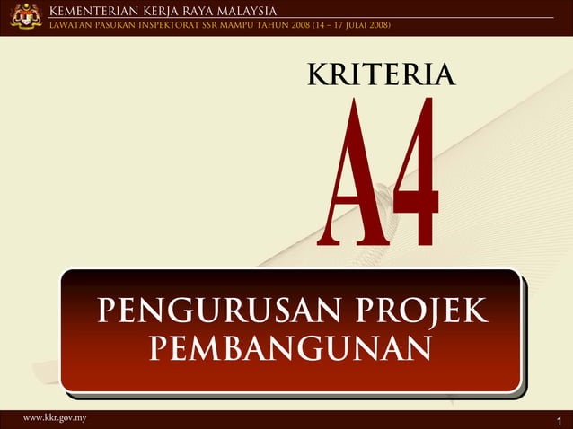 Kriteria A4 Pengurusan Projek Pembangunan | PDF