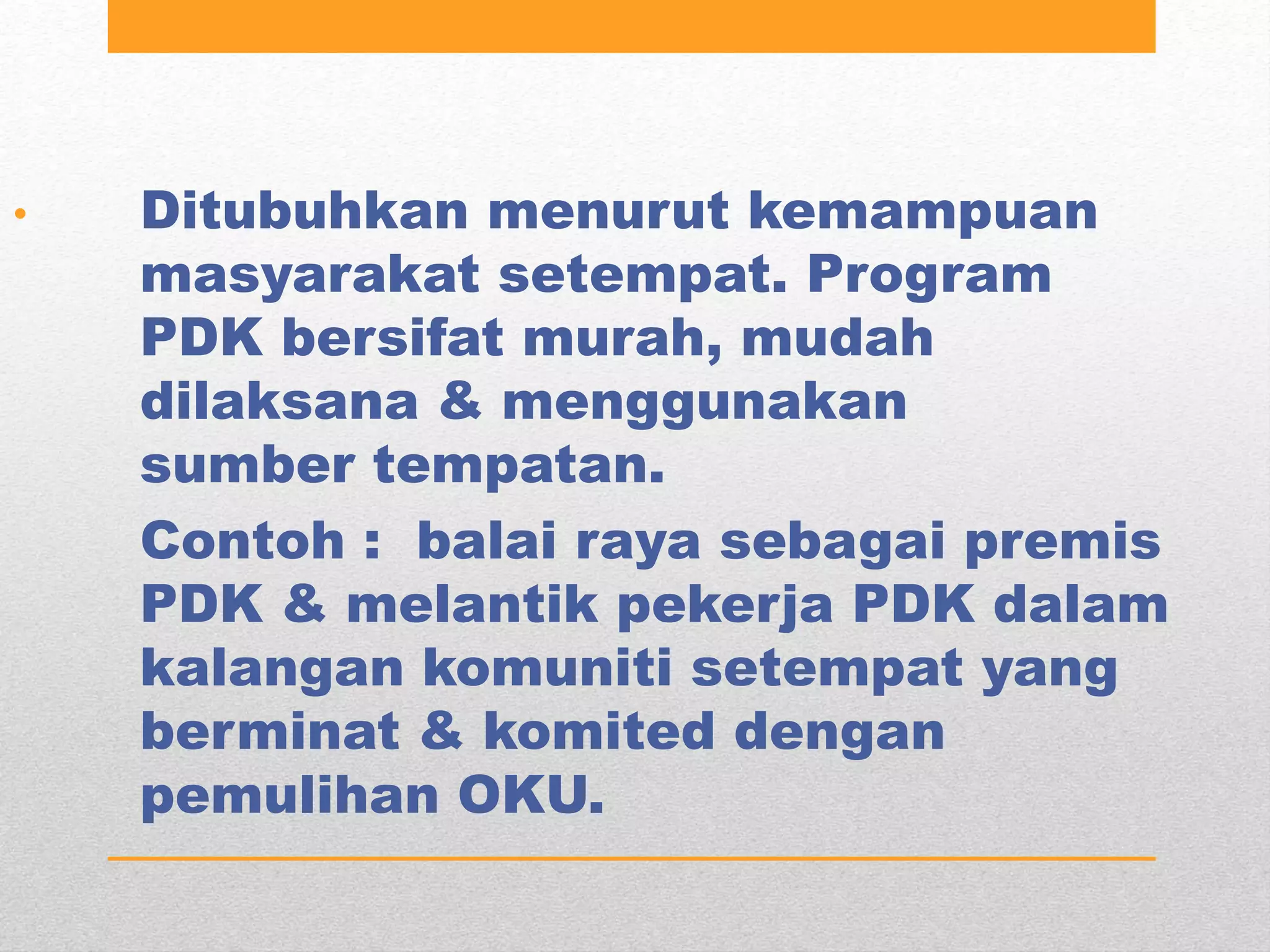 Kriteria kriteria penubuhan PDK | PPTX